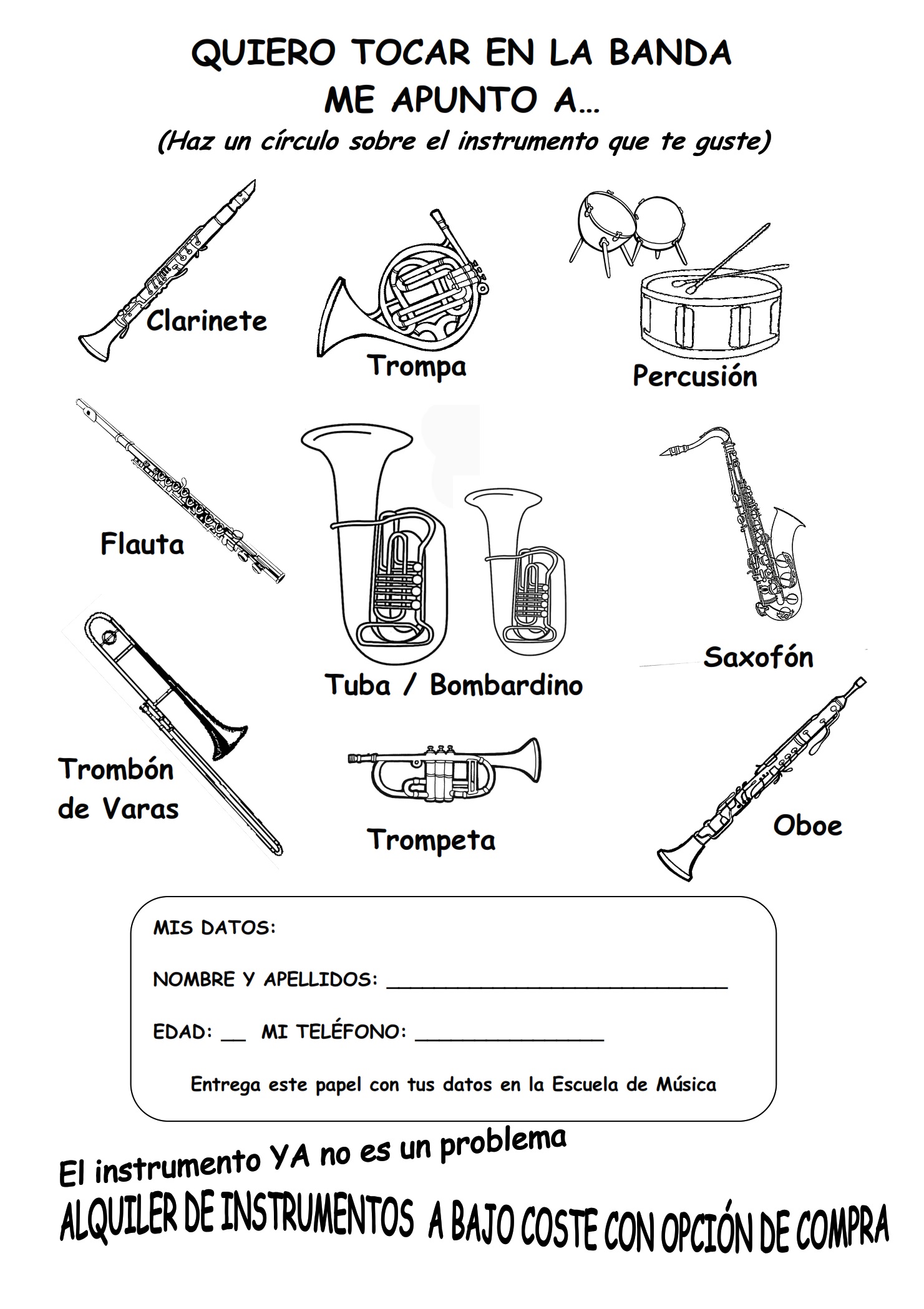 Lista De Instrumentos De Banda Instrumentos Musicales Para